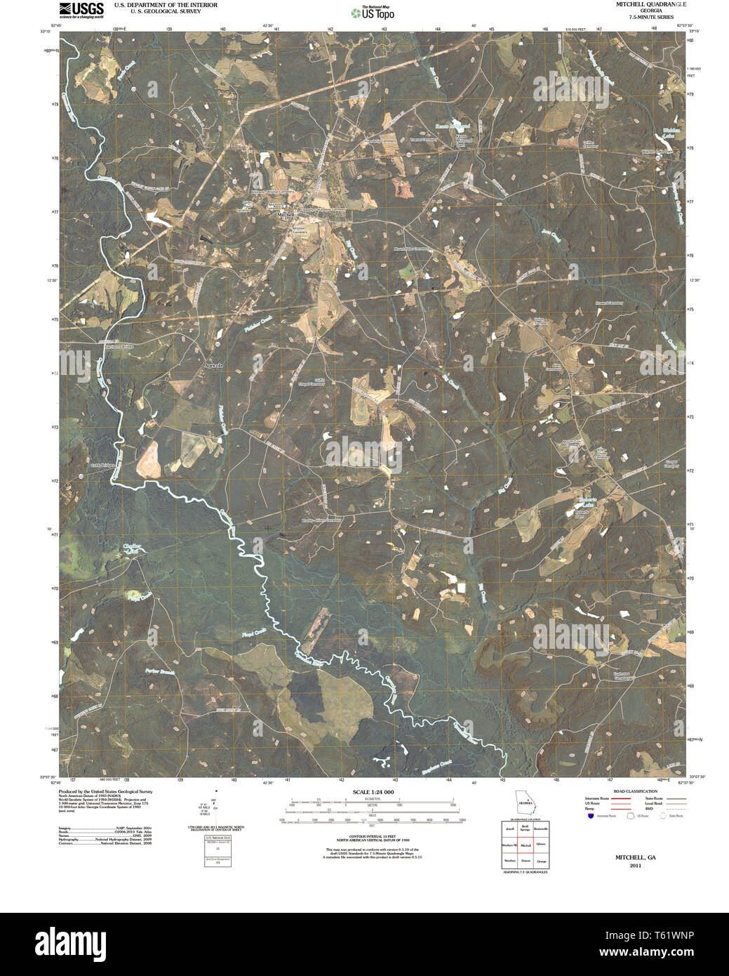 Mitchell map of the united states hi-res stock photography and images ...