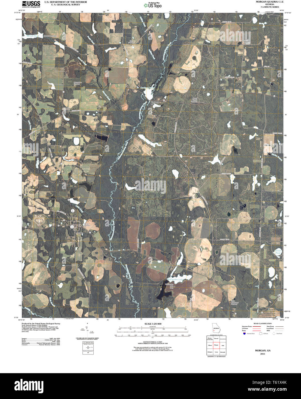 Morgan georgia map hi-res stock photography and images - Alamy