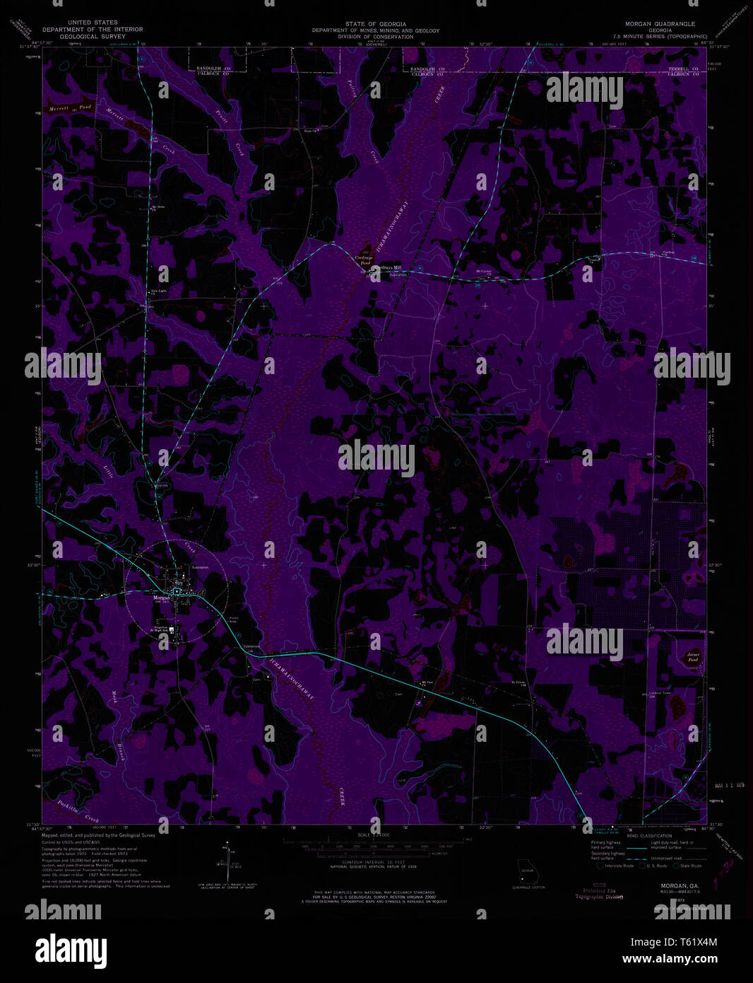 Morgan georgia map hi-res stock photography and images - Alamy