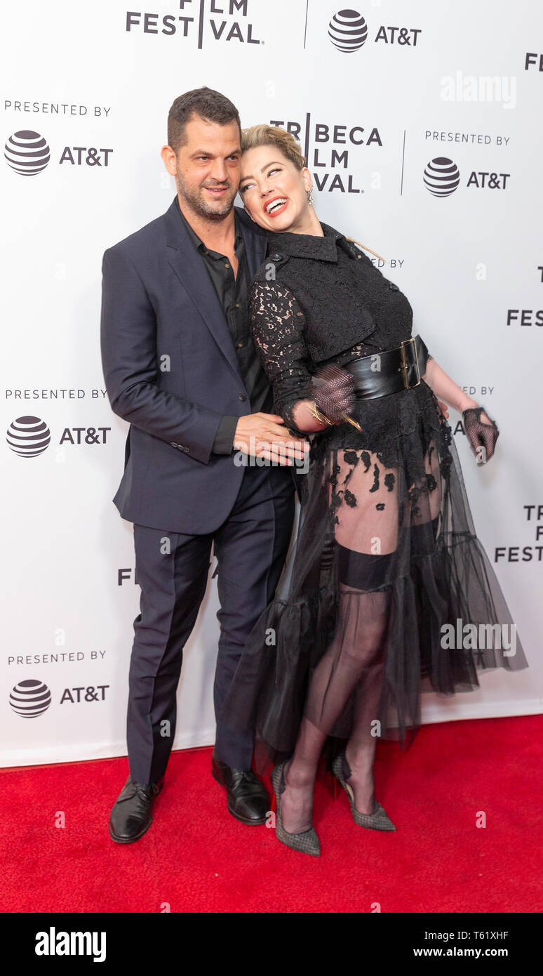 New York, New York, USA. 27th Apr, 2019. Nabil Elderkin and Amber Heard ...