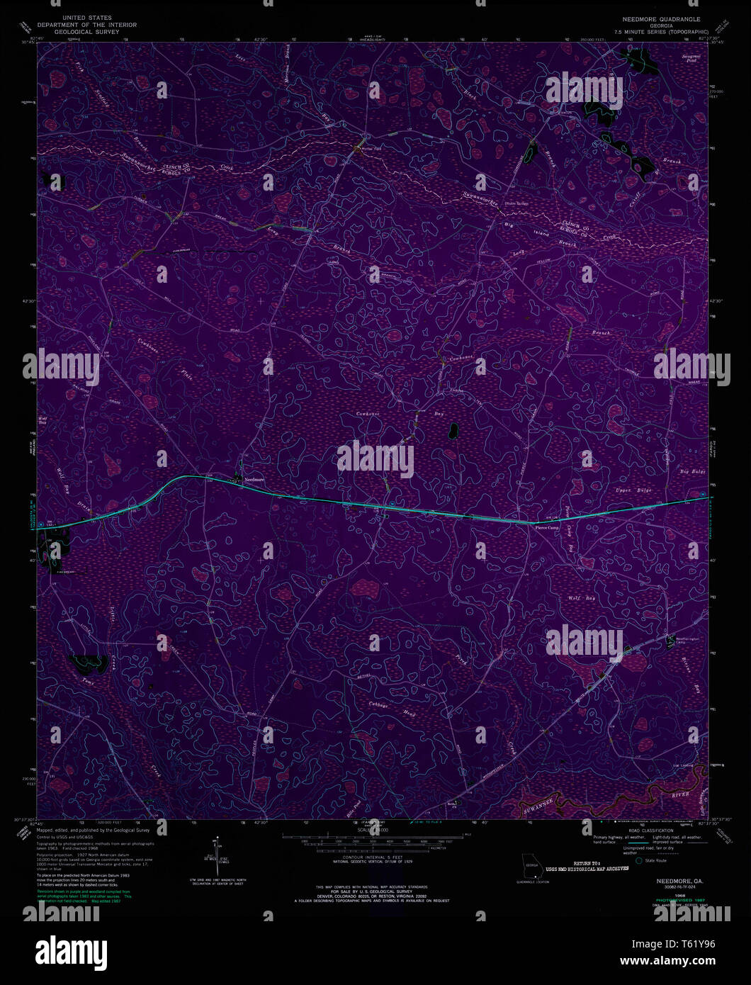 Map of needmore hi-res stock photography and images - Alamy