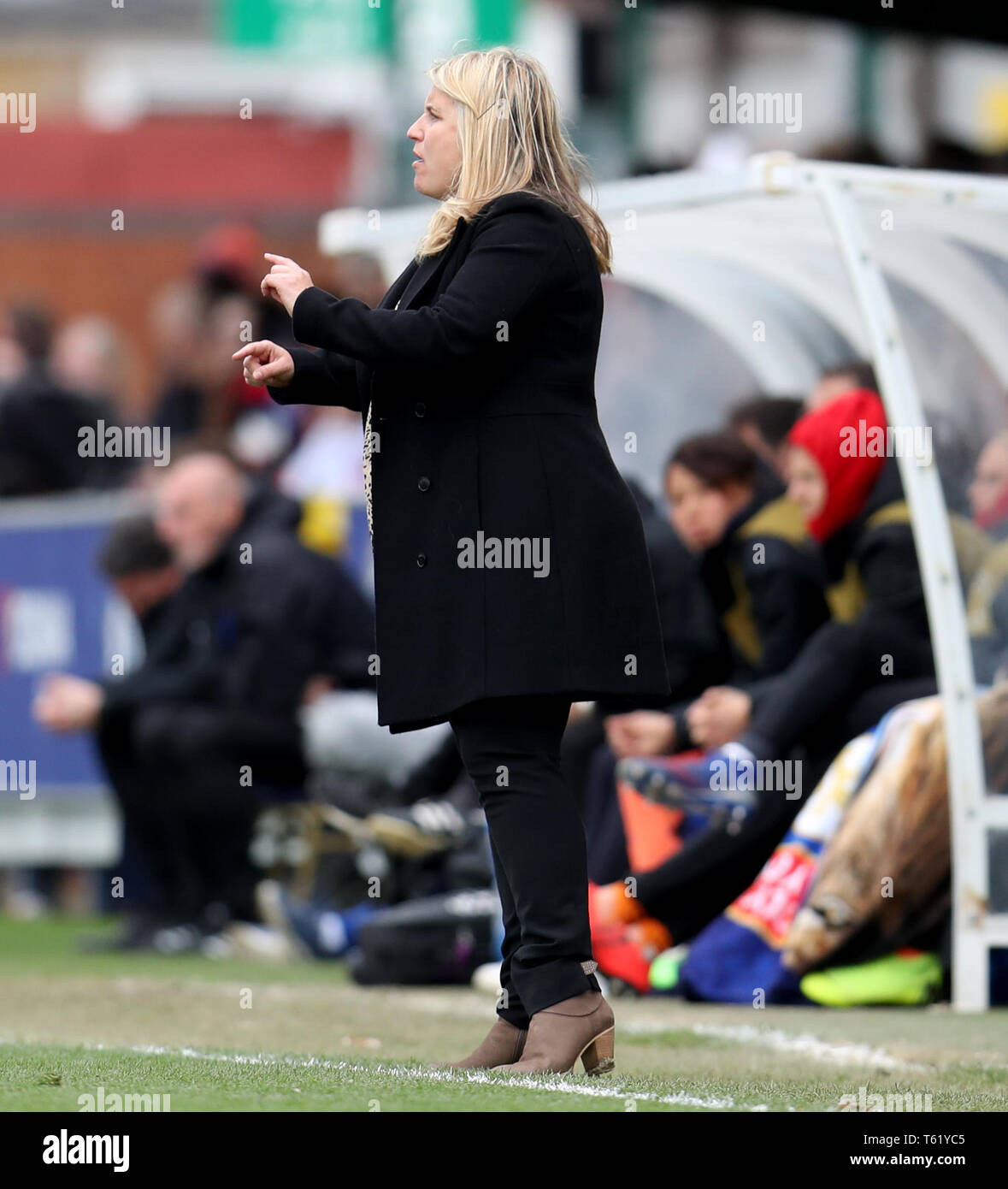 Chelsea manager Emma Hayes during the UEFA Women's Champions League ...