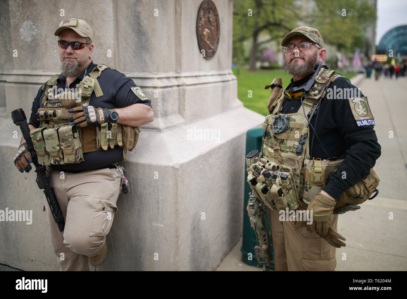 Indianapolis, Indiana, USA. 27th Apr, 2019. Members of the AAF III ...