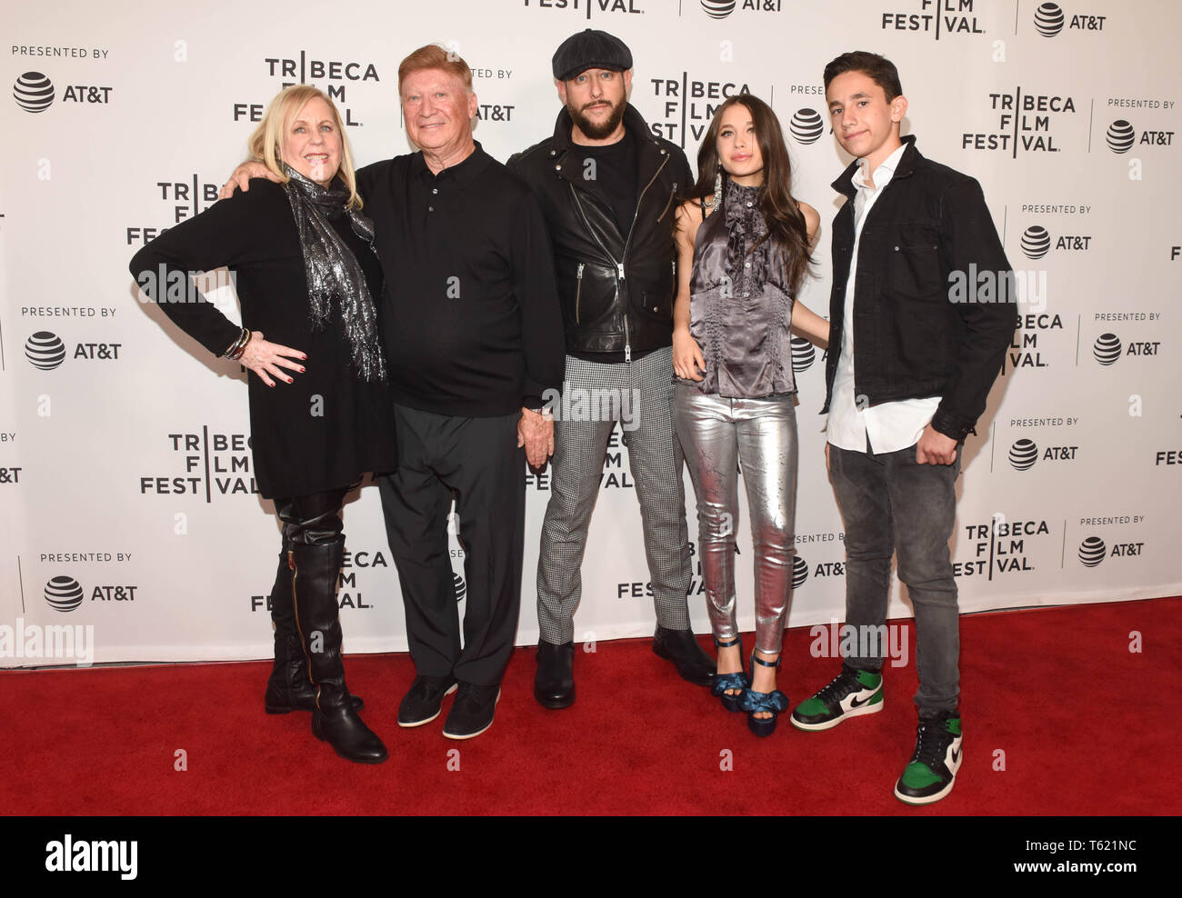 New York, USA. 27th Apr 2019. Brad Feinstein and his family attend ...