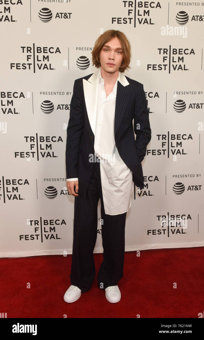 New York, USA. 27th Apr 2019. Charlie Plummer attends Gully during the ...