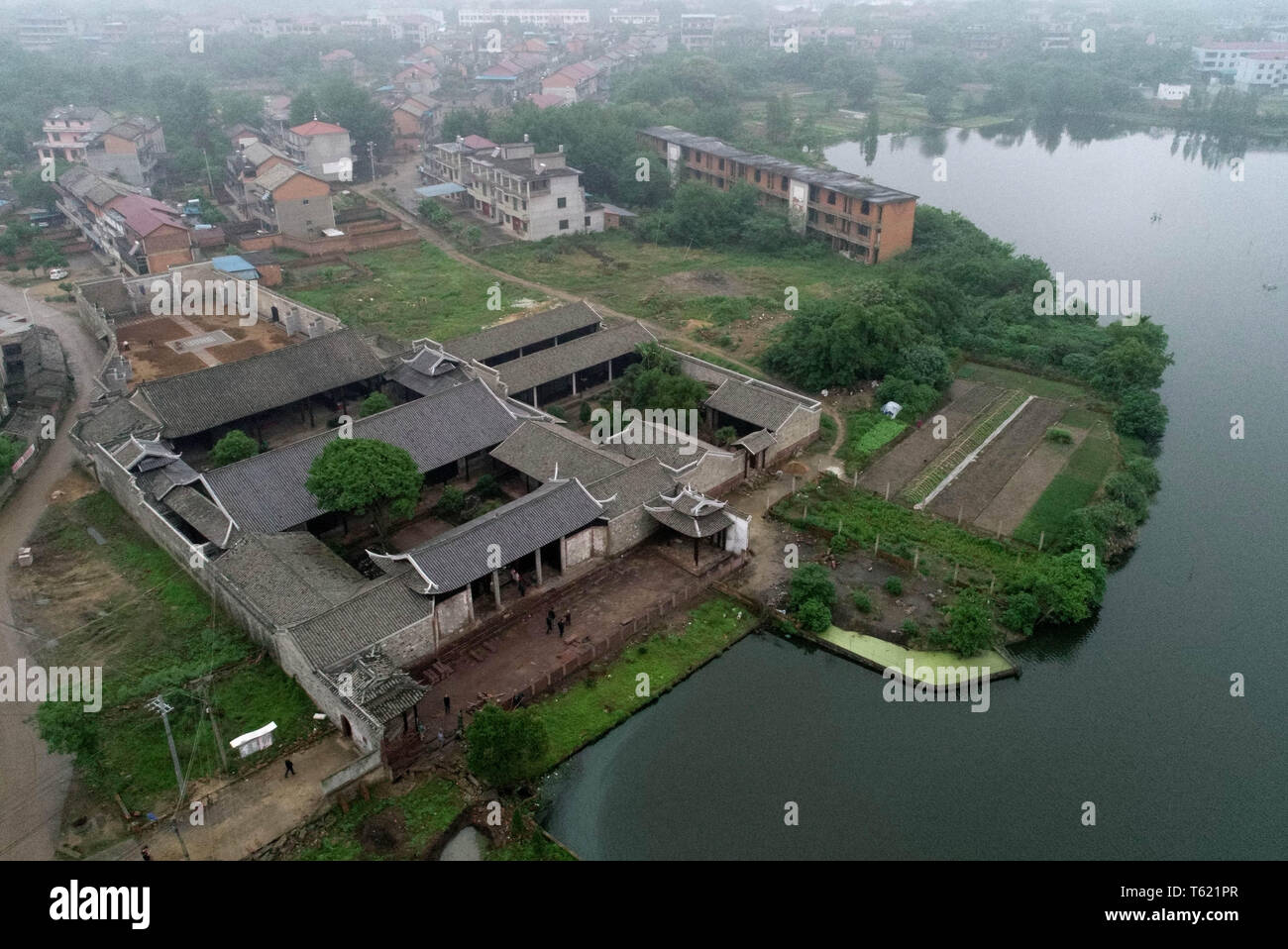 Nanchang. 28th Apr, 2019. Aerial photo taken on April 28, 2019 shows ...