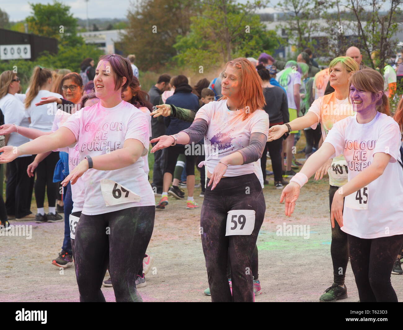 Sittingbourne, Kent, UK. 28th April, 2019. A 5k colour run event called ...