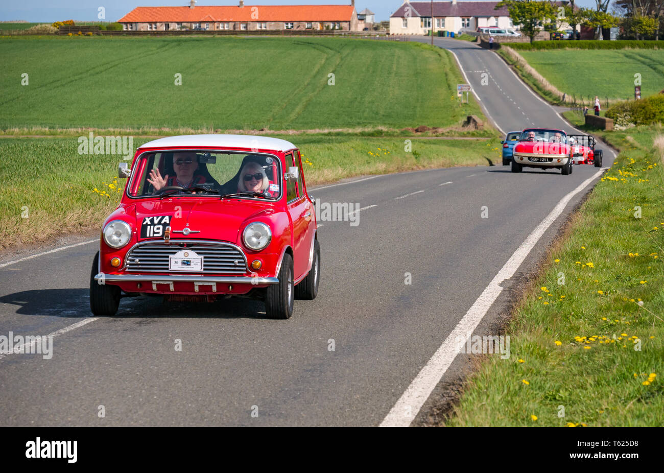 East Lothian, UK. 28 April 2019. Classic Car Tour: North Berwick Rotary ...