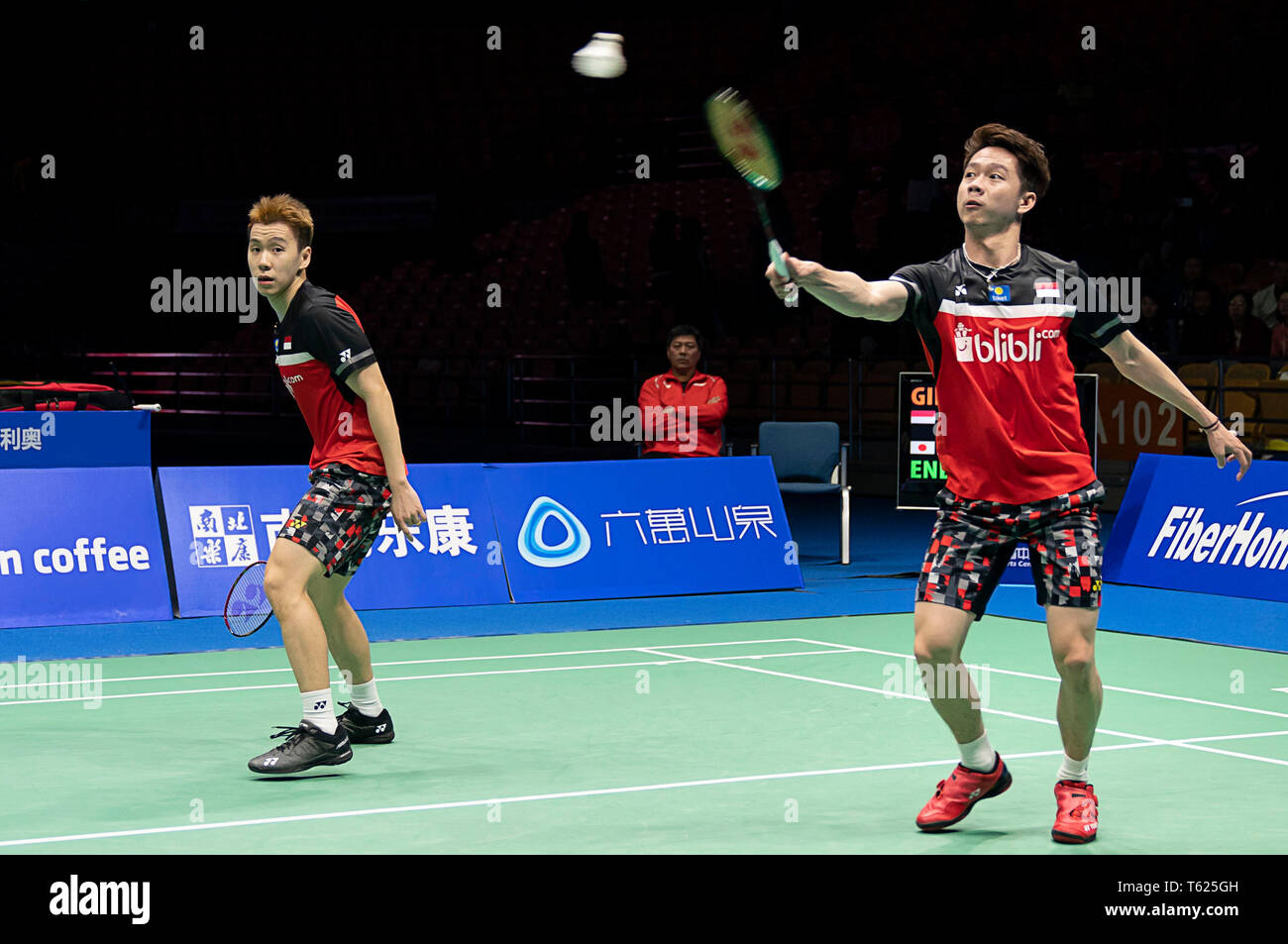 Wuhan, China. 28th Apr, 2019. Marcus Fernaldi Gideon/Kevin Sanjaya ...