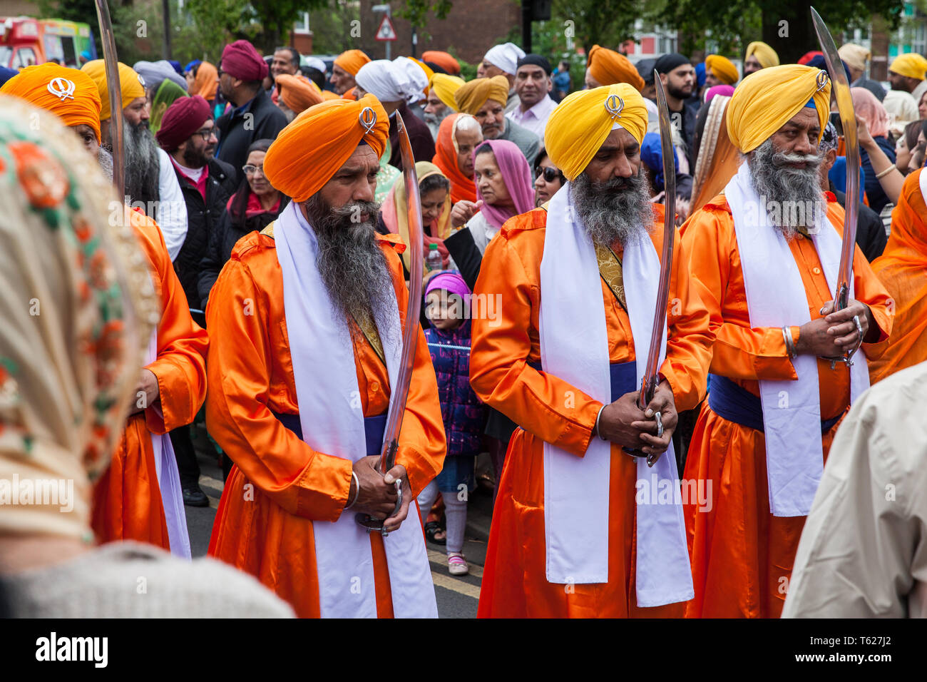 Khalsa flag hi-res stock photography and images - Alamy