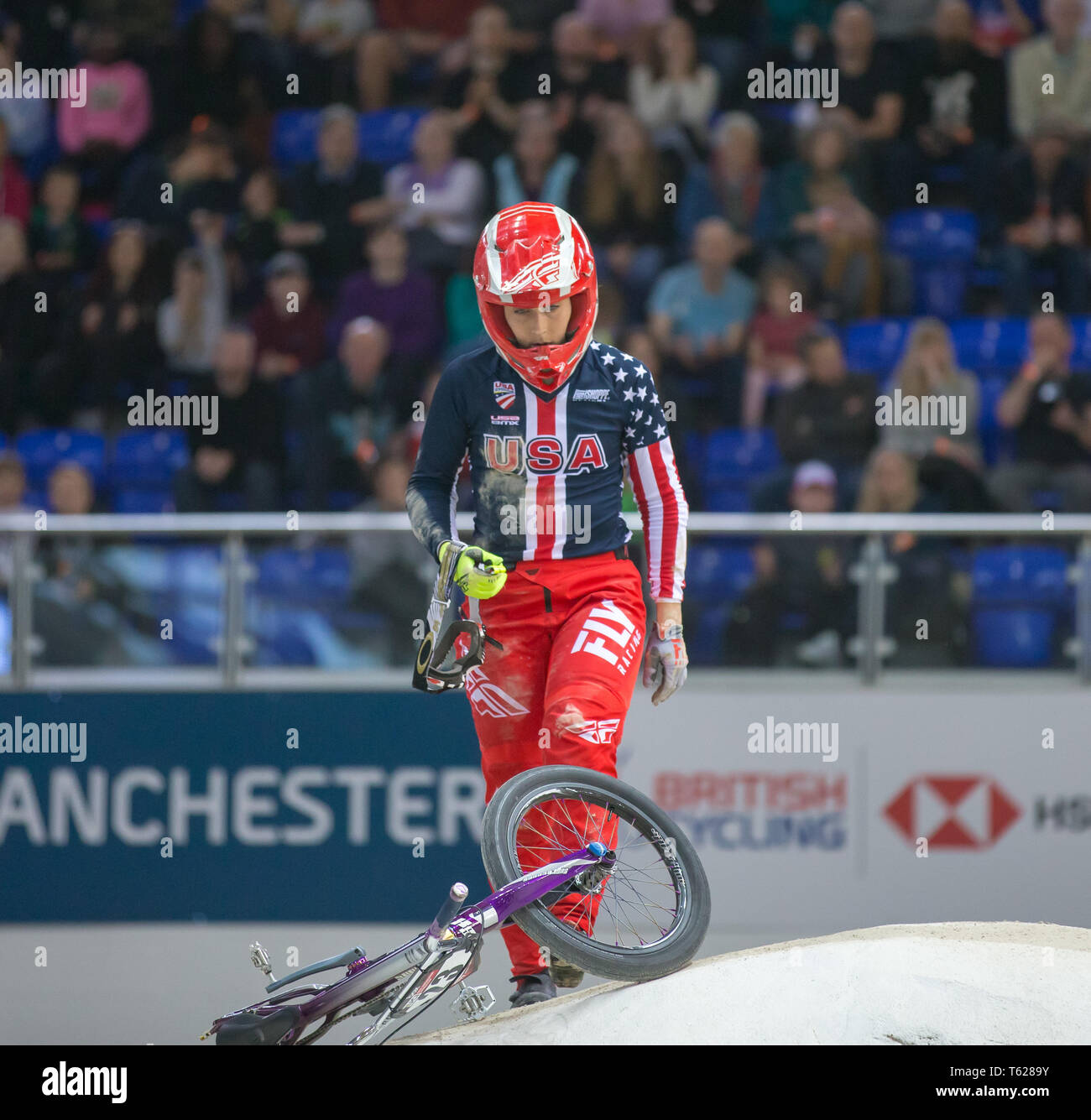 National Cycling Centre, Manchester, UK. 28th Apr, 2019. UCI BMX ...