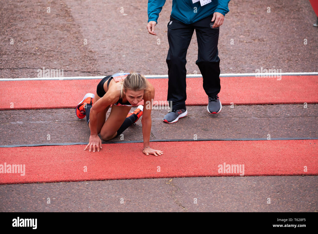 London, UK. 28th April 2019, British Athlete Hayley Carruthers ...