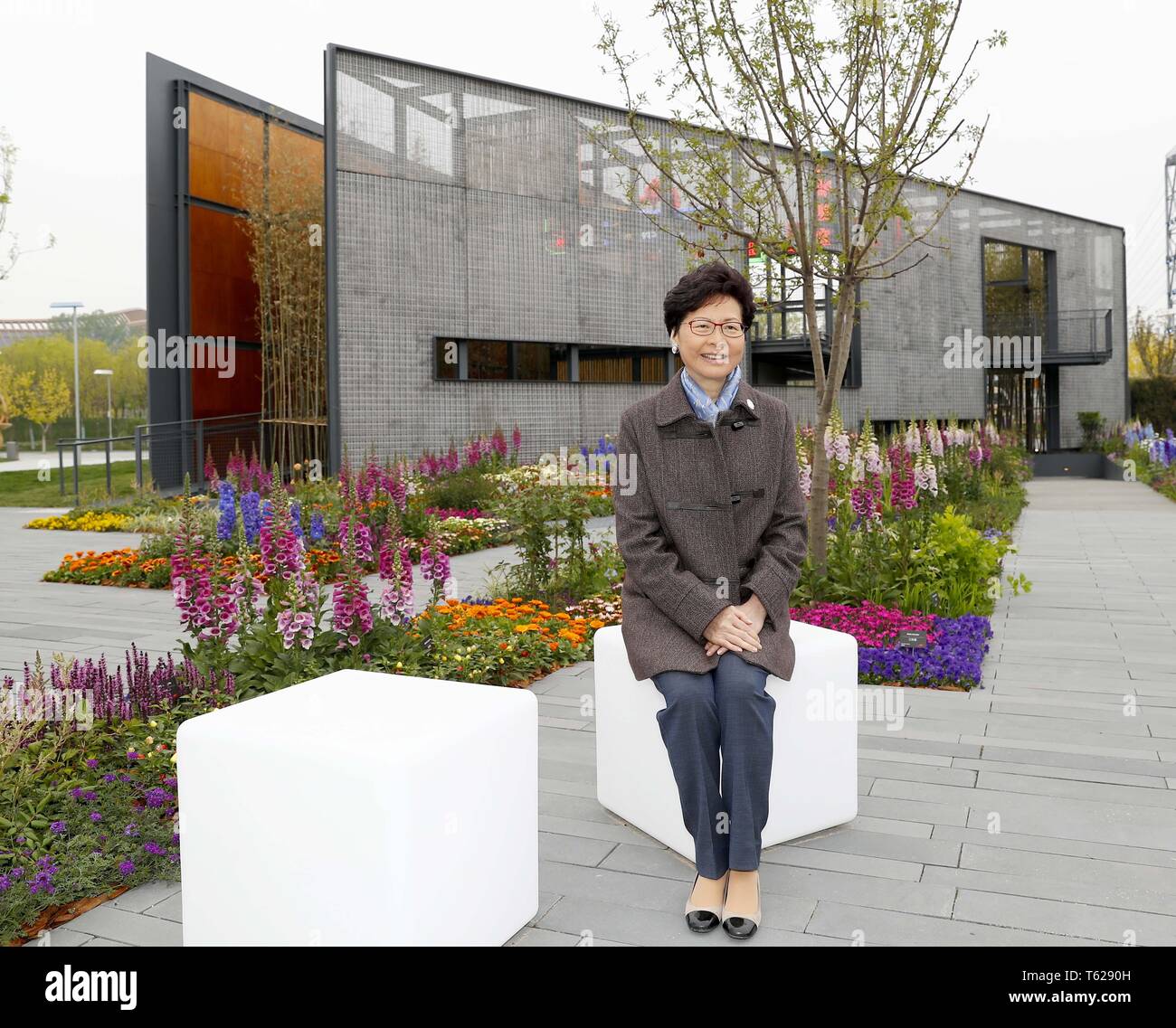 Beijing, China. 28th Apr, 2019. Carrie Lam Cheng Yuet-ngor, chief ...