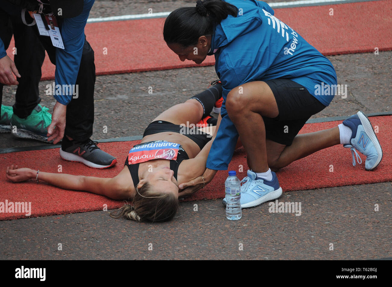 London, UK. 28th Apr, 2019. Hayley Carruthers GB elite women runner ...