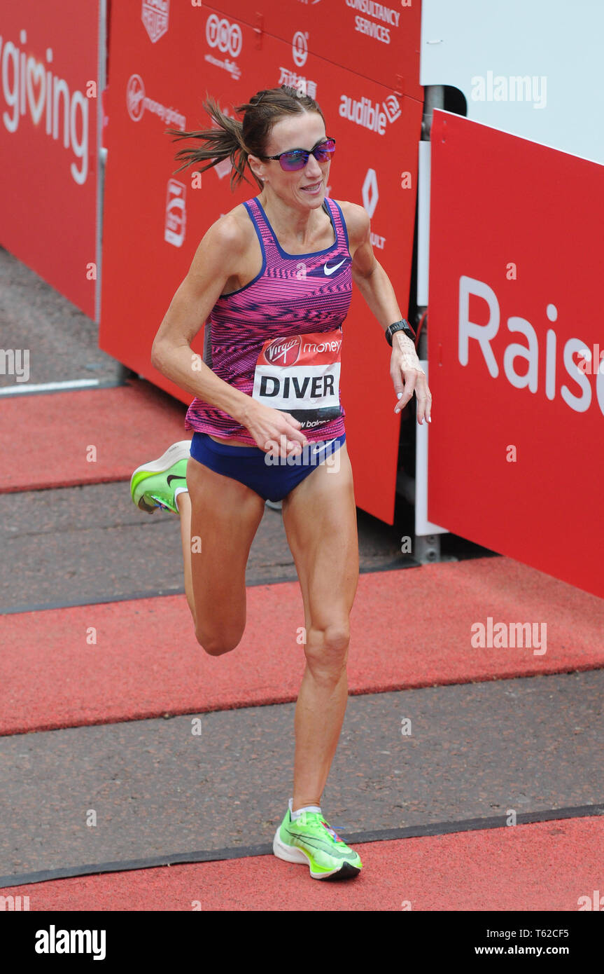 London, UK, 28 April 2019 Sinead Diver of Australia. Runners at ...