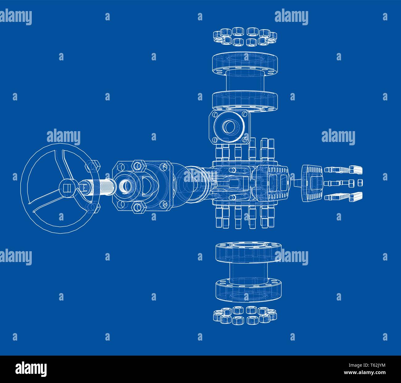 Blowout preventer. Vector rendering of 3d Stock Vector Image & Art - Alamy