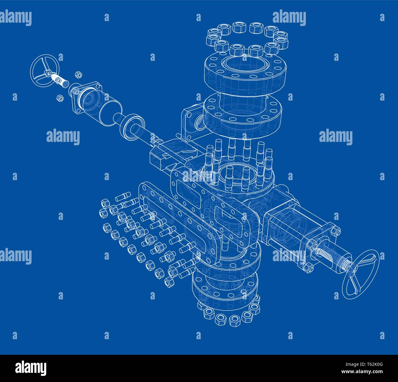 Blowout preventer. Vector rendering of 3d Stock Vector Image & Art - Alamy