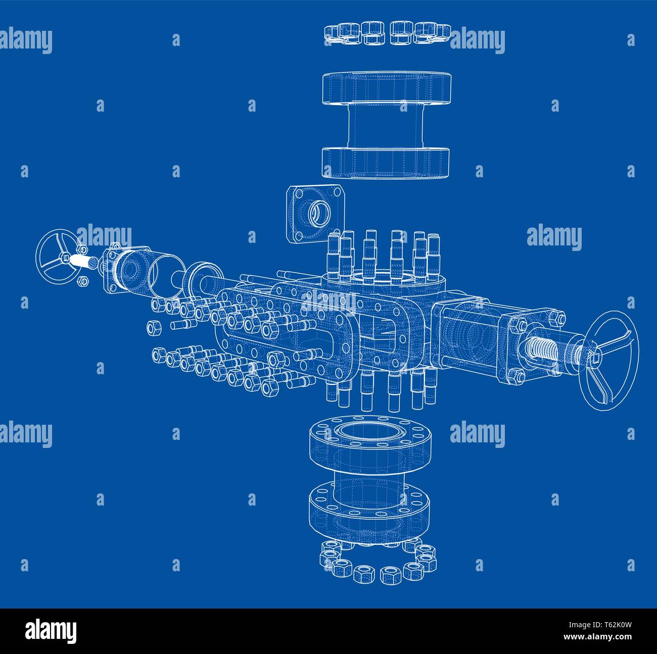 Blowout preventer. Vector rendering of 3d Stock Vector Image & Art - Alamy