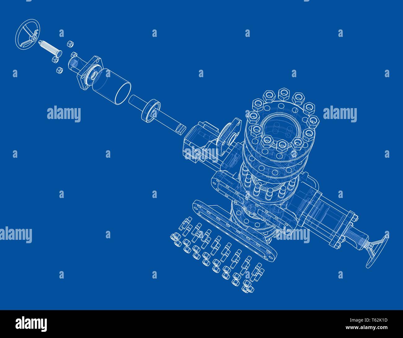 Blowout preventer. Vector rendering of 3d Stock Vector Image & Art - Alamy