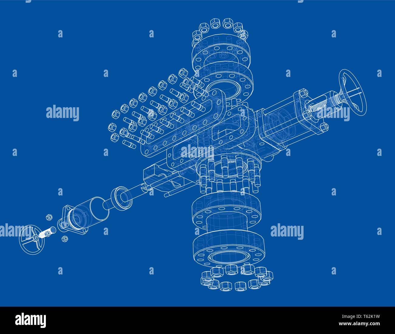Oil rig blowout preventer Stock Vector Images - Alamy