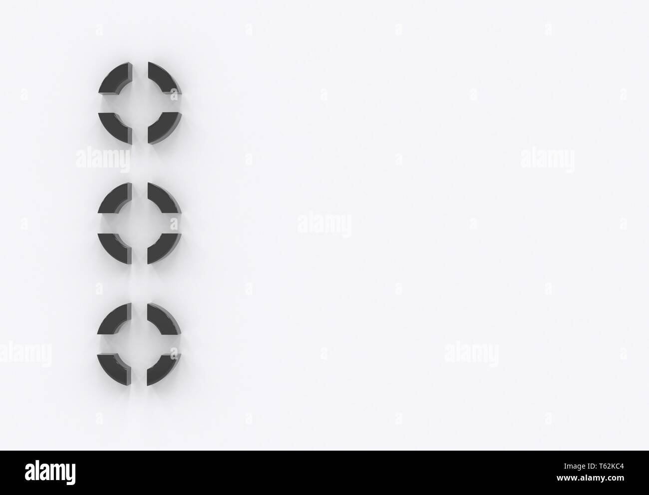 bullet items infographics template three options, items or positions ...