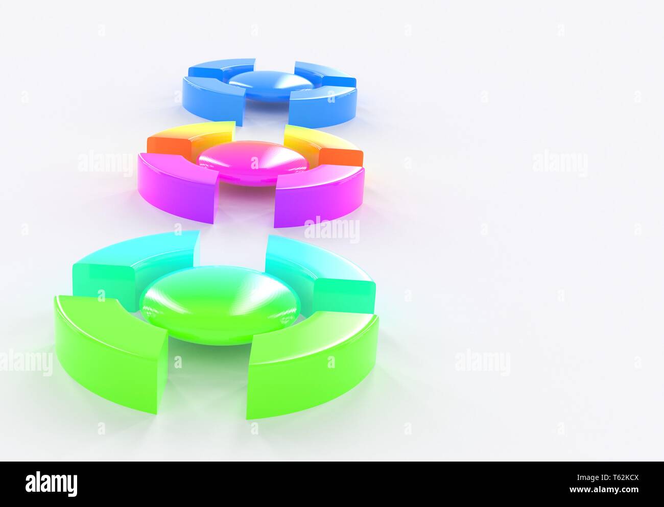 Color bullet items infographics template three options, items or ...