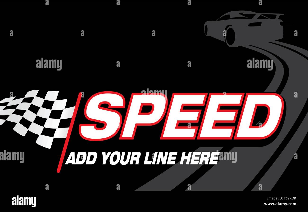 Vector illustration of a car sliding or drifting on a black background ...