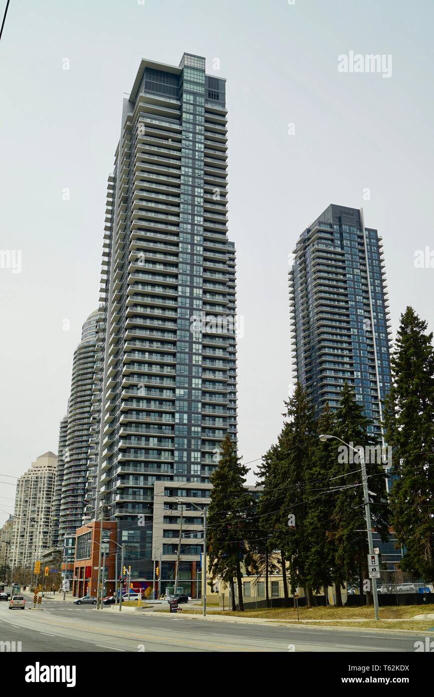 a street scene of skyscrapers Stock Photo - Alamy