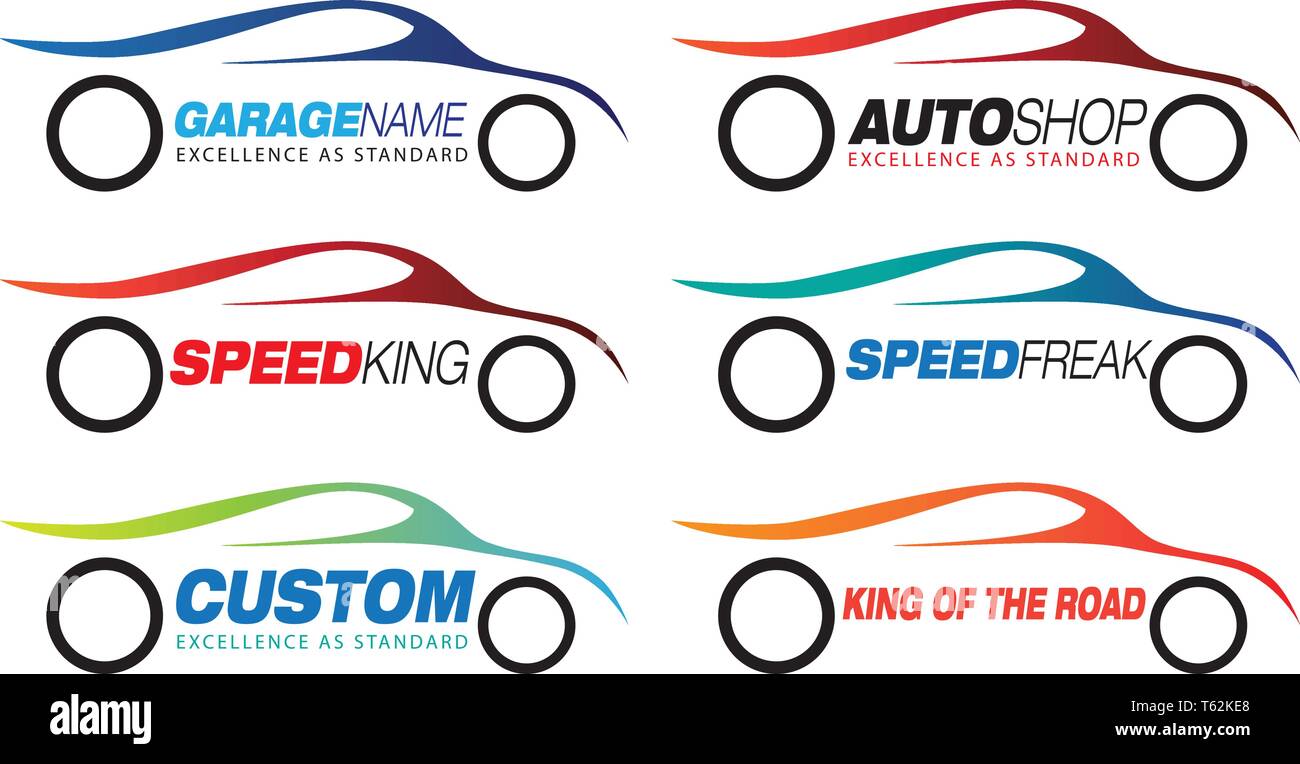 Vector illustration of a motorsports company logos Stock Vector Image ...