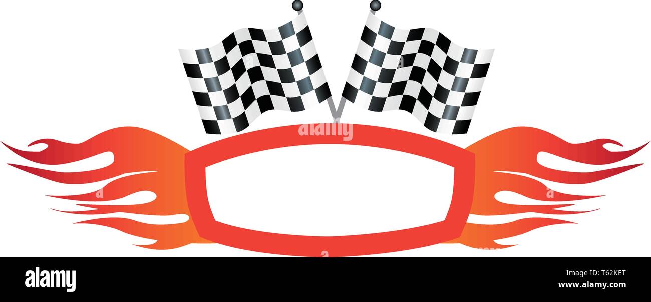 Vector illustration of a motorsports graphic element Stock Vector Image ...