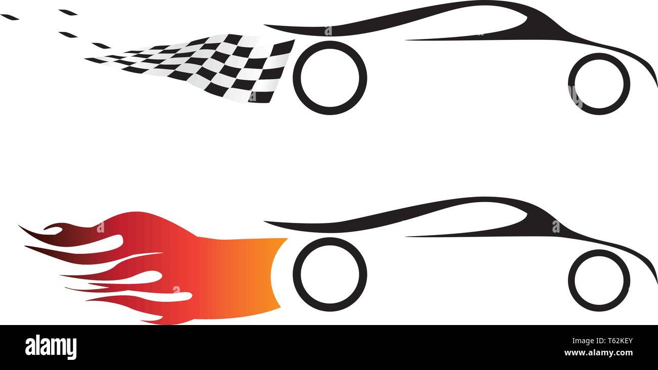 Vector illustration of a motorsports elements symbolising fast speed ...