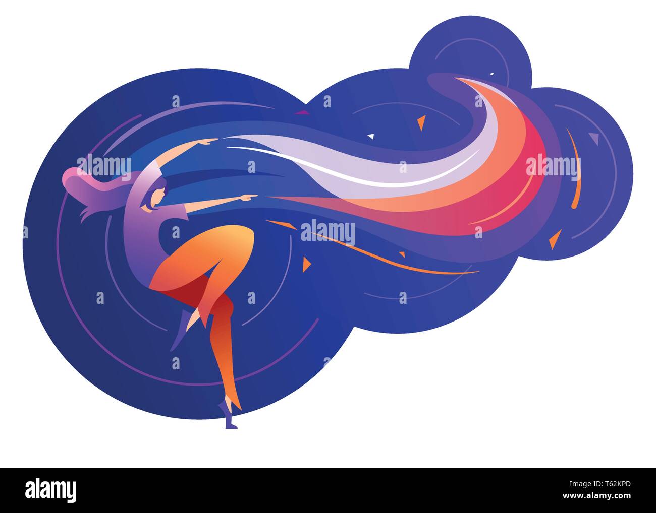 Vector illustration of beautiful magician girl Stock Vector Image & Art ...