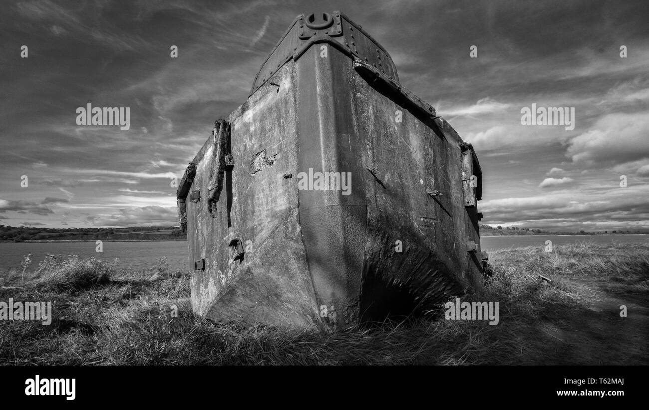 Barge graveyard, Purton, Gloucestershire. UK. beached barges in Purton ...