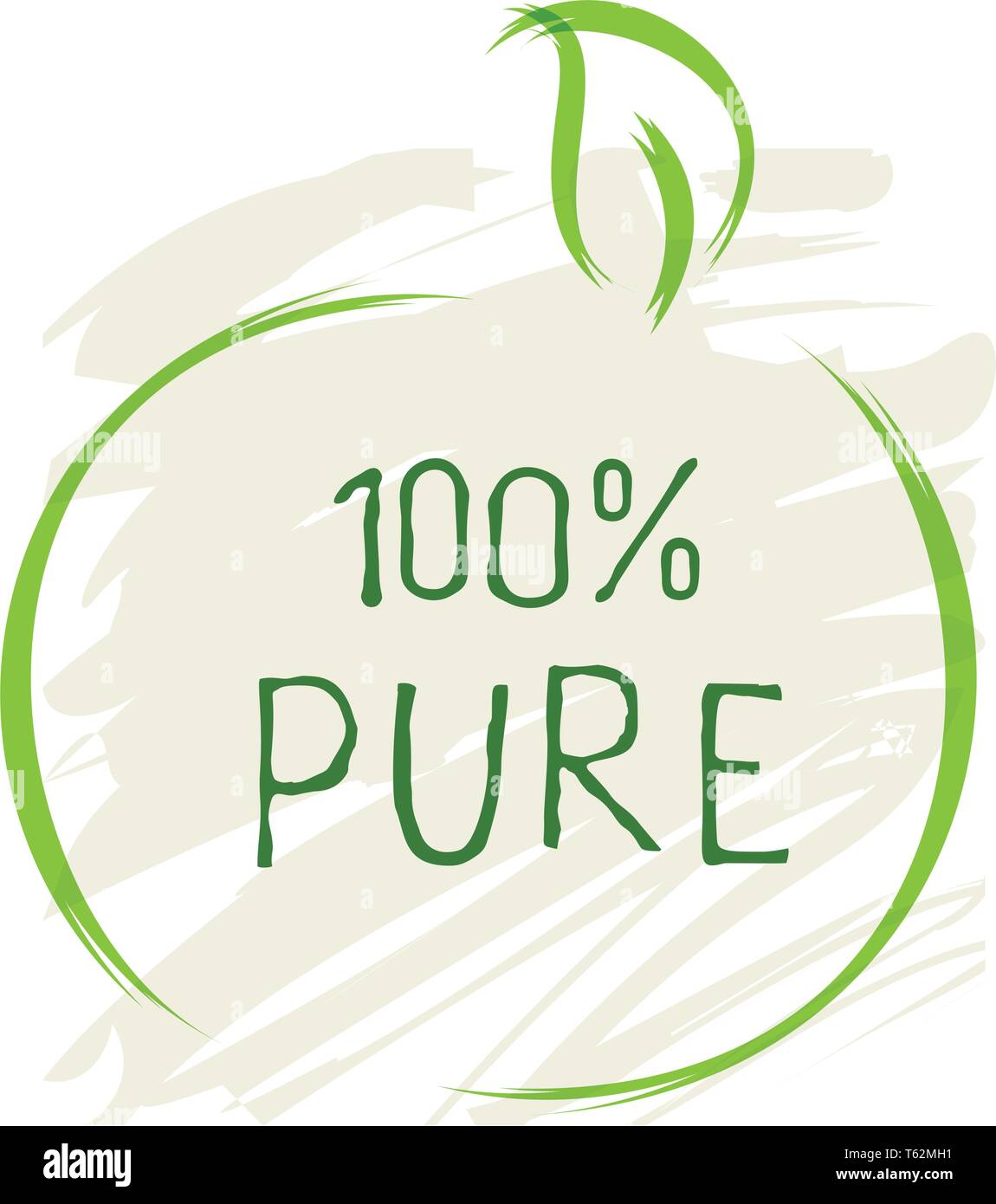 100 Pure label and high quality product badges. Bio healthy Eco food ...