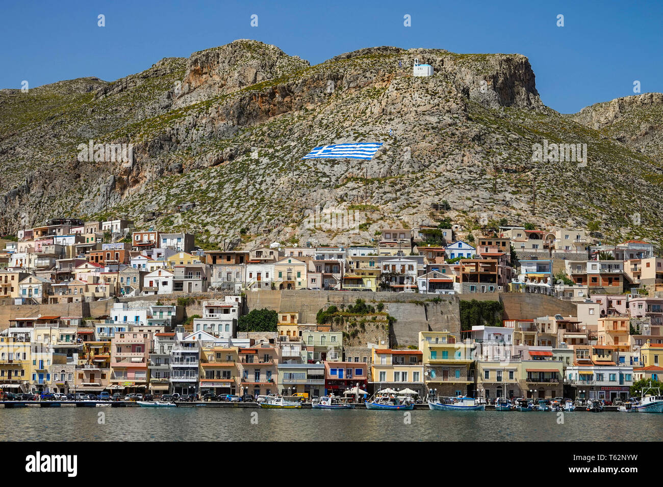 The port of Pothia, Kalymnos, Greece Stock Photo - Alamy