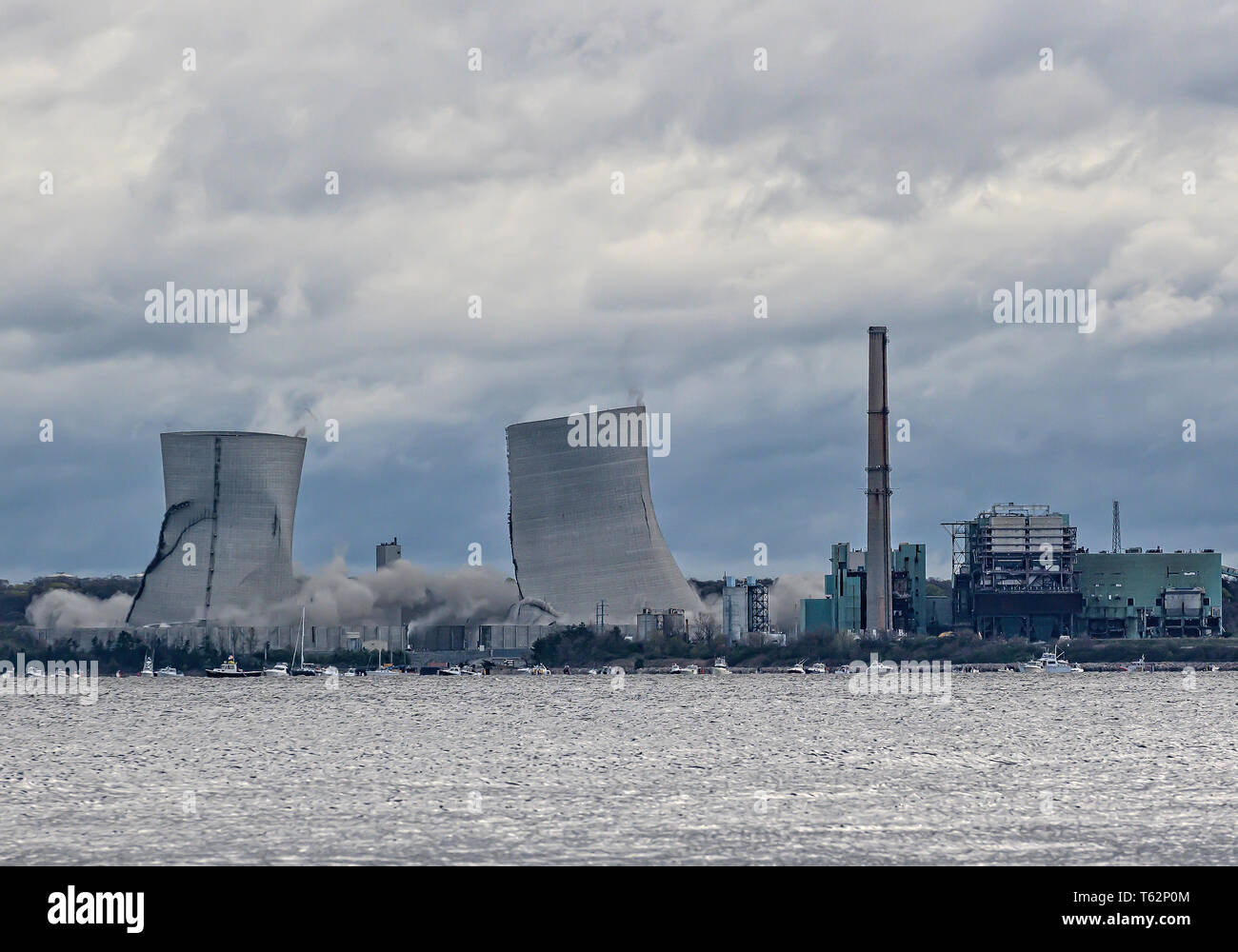 power plant implosion Stock Photo - Alamy