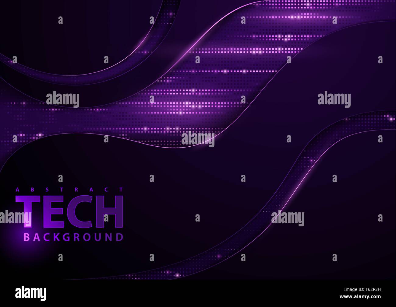 Abstract Tech Background with Purple Elements Stock Vector Image & Art ...