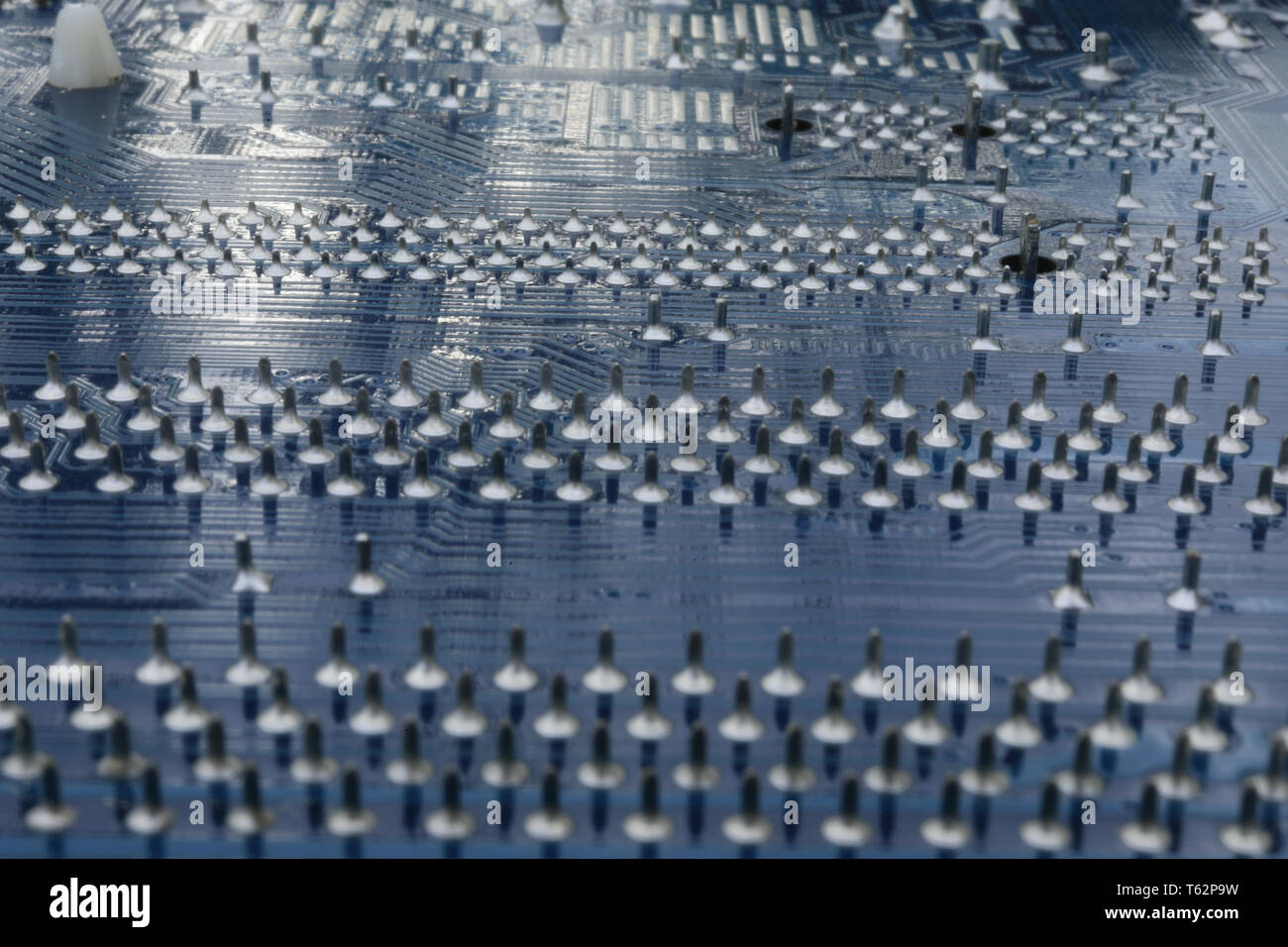 Motherboard Macro photos showing surface mount components Stock Photo ...