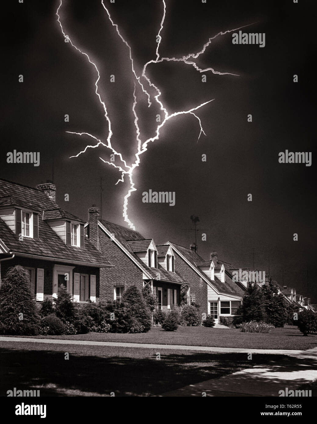 Black And White Lightning Storm