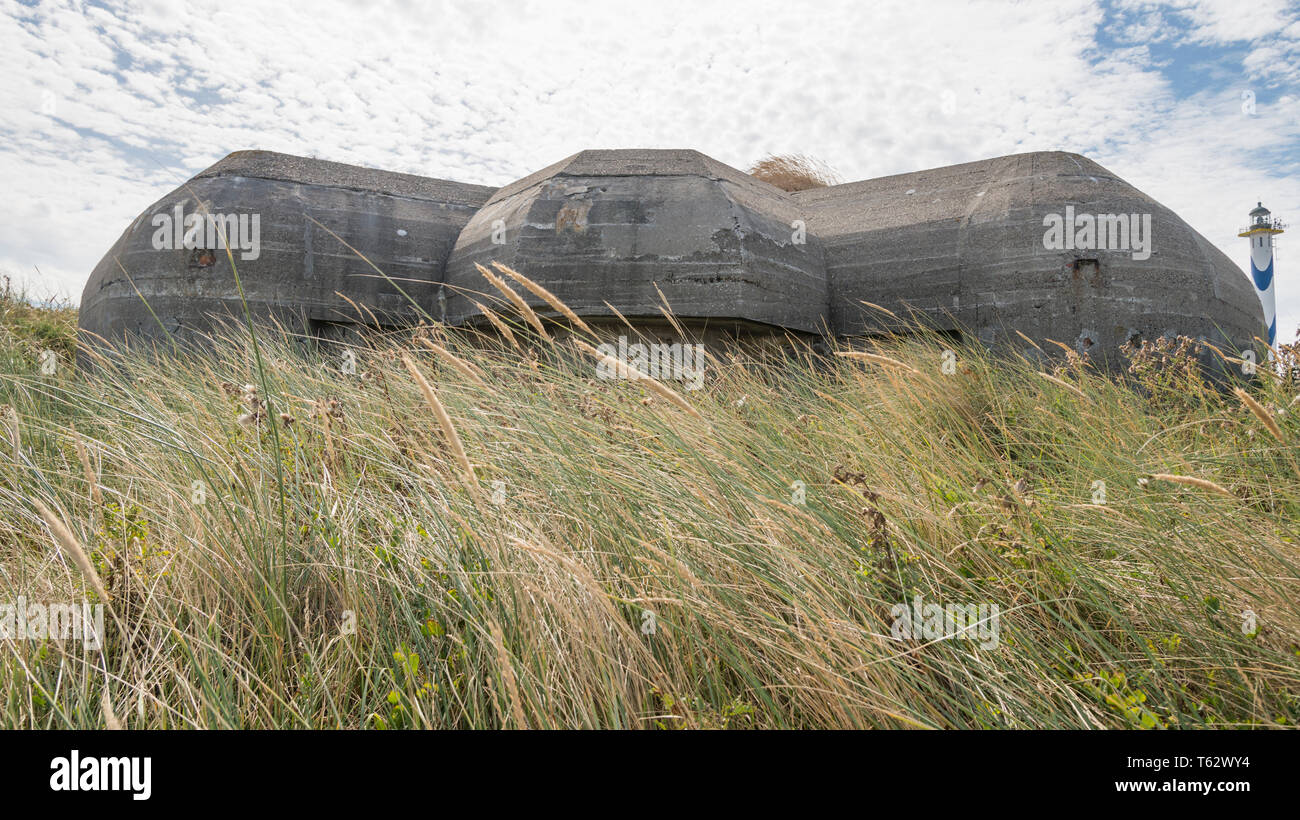 German bunker by Ostend, Belgium Stock Photo - Alamy