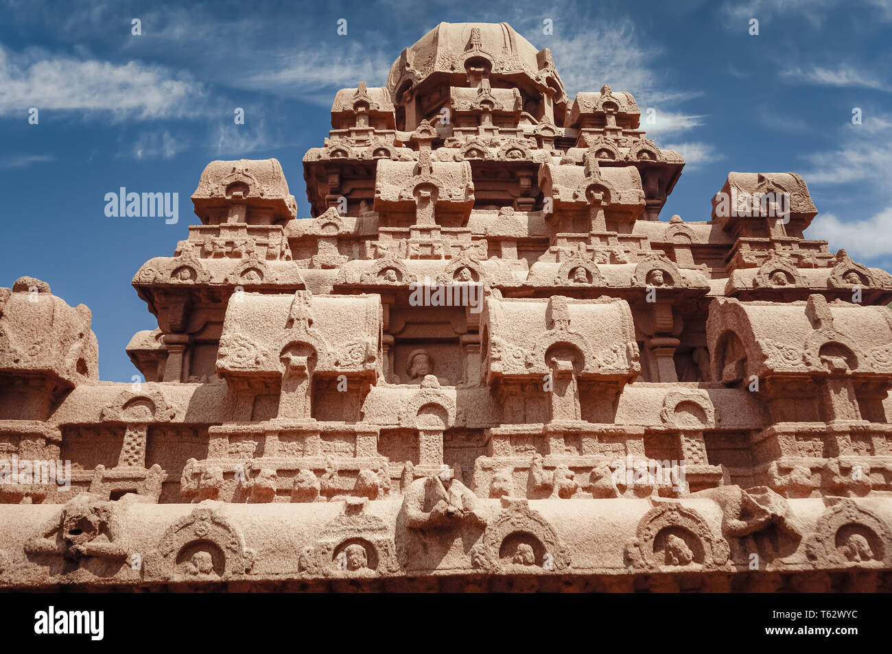Panch Rathas Monolithic Hindu Temple in Mahabalipuram. Great South ...