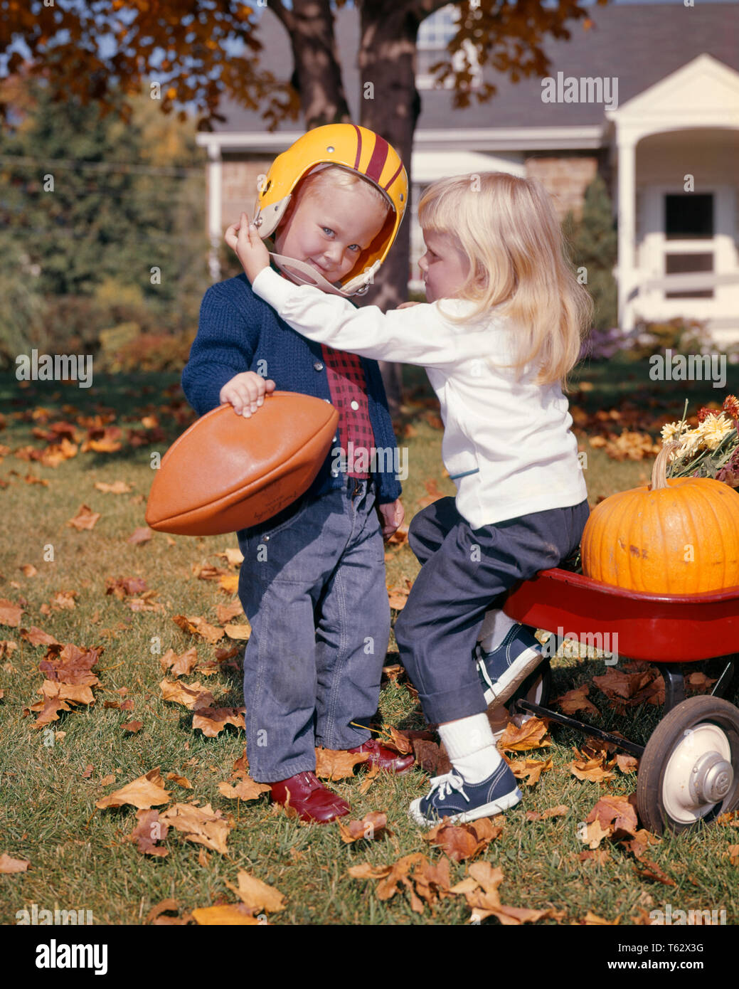 1960s brother sister sitting on hi-res stock photography and images - Alamy