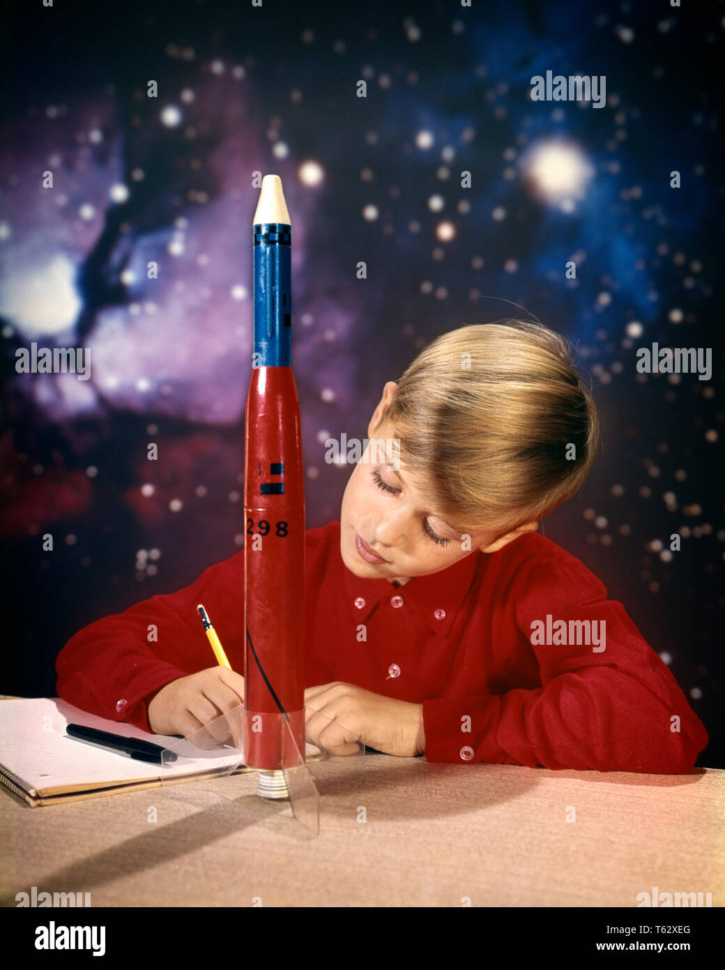 1960s child writing hi-res stock photography and images - Alamy