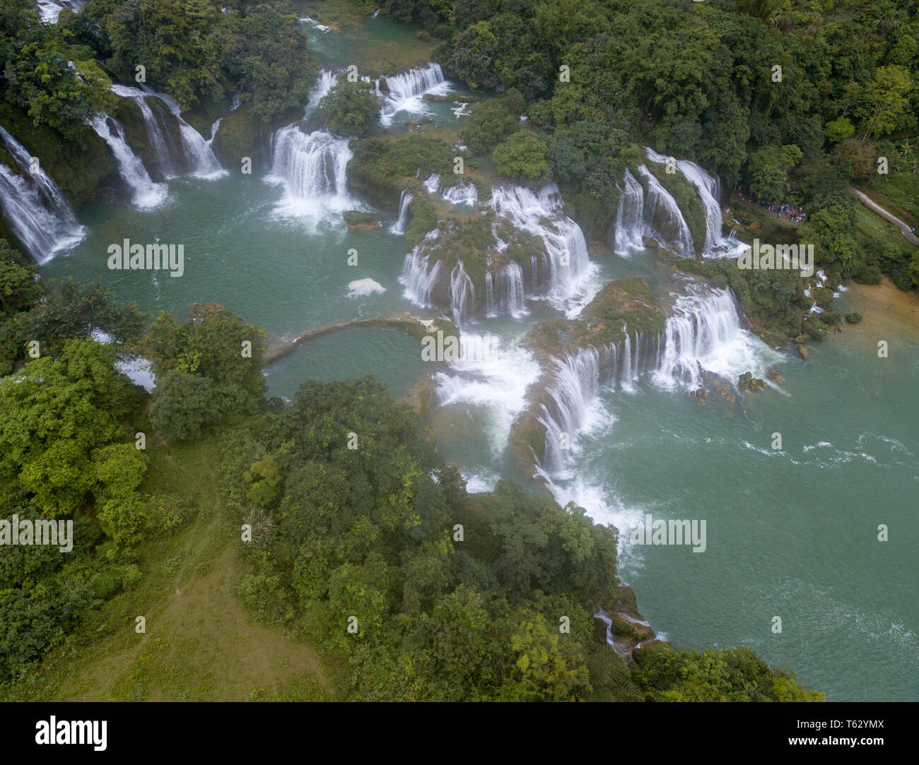 Beautiful waterfall. Ban Gioc waterfall or Detian waterfall is a ...