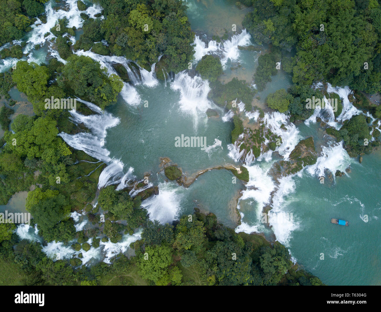 Beautiful waterfall. Ban Gioc waterfall or Detian waterfall is a ...