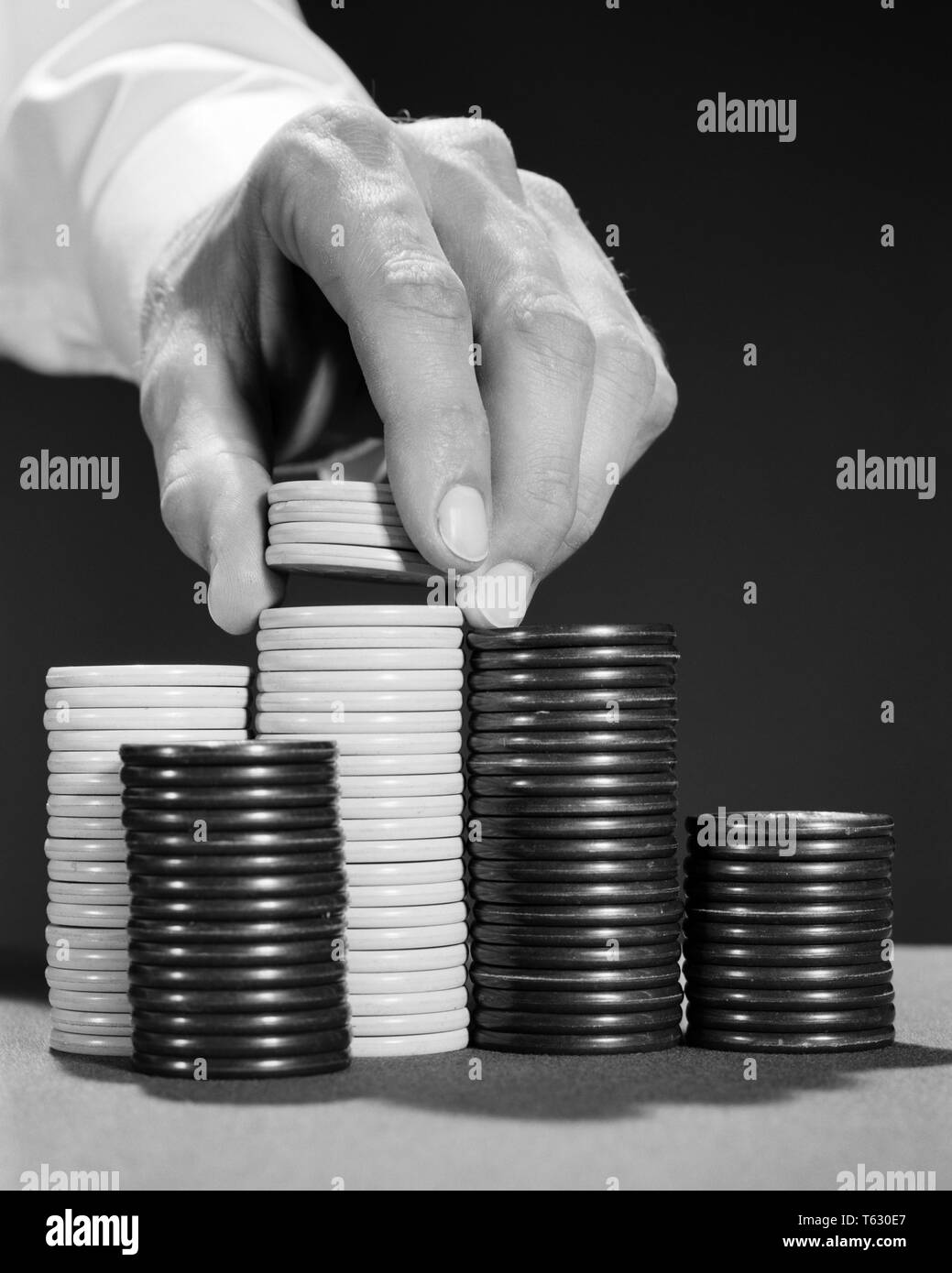 One hand chips Black and White Stock Photos & Images - Alamy