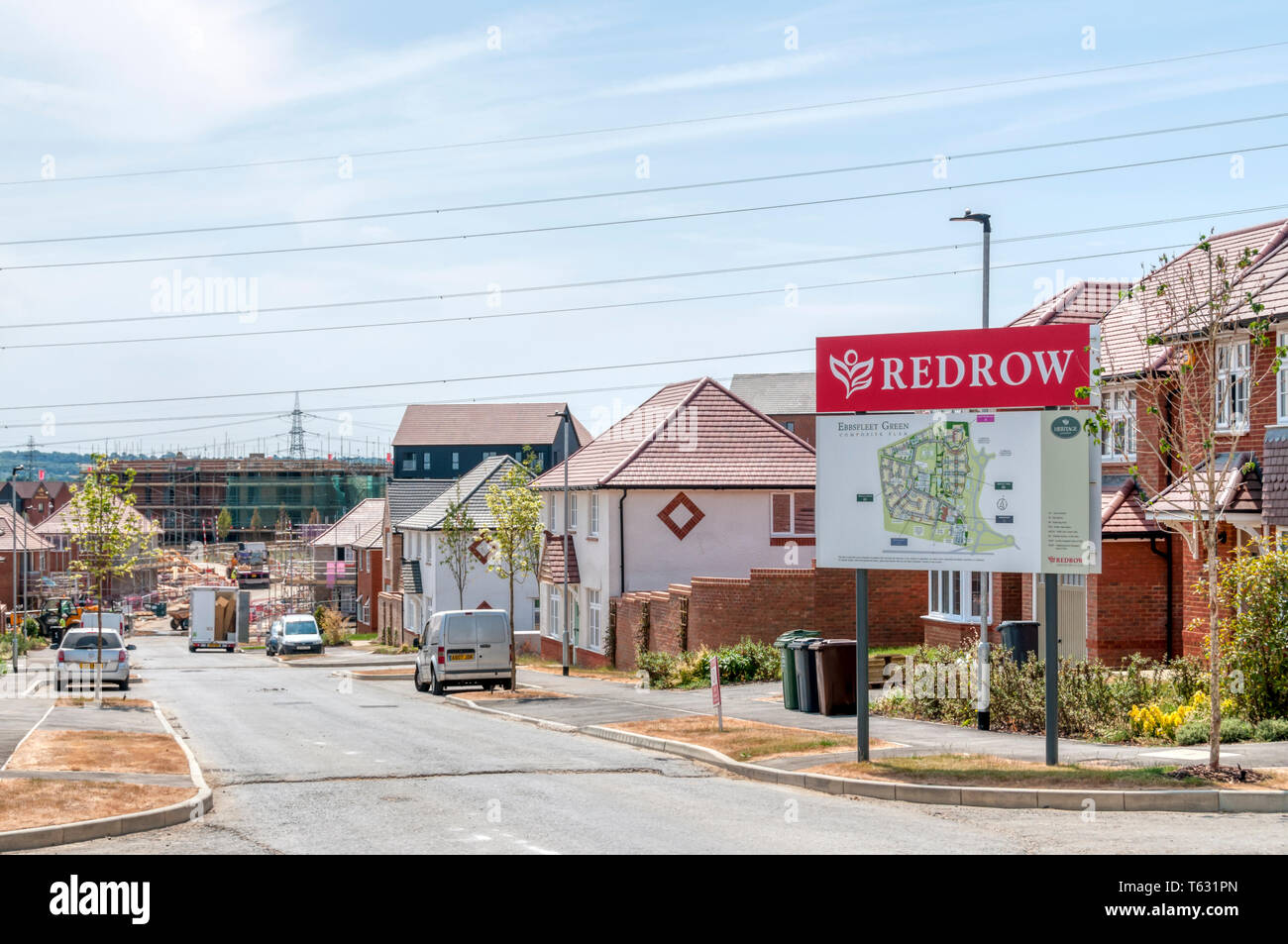 Housing by Redrow at Ebbsfleet Garden City in Kent Stock Photo - Alamy