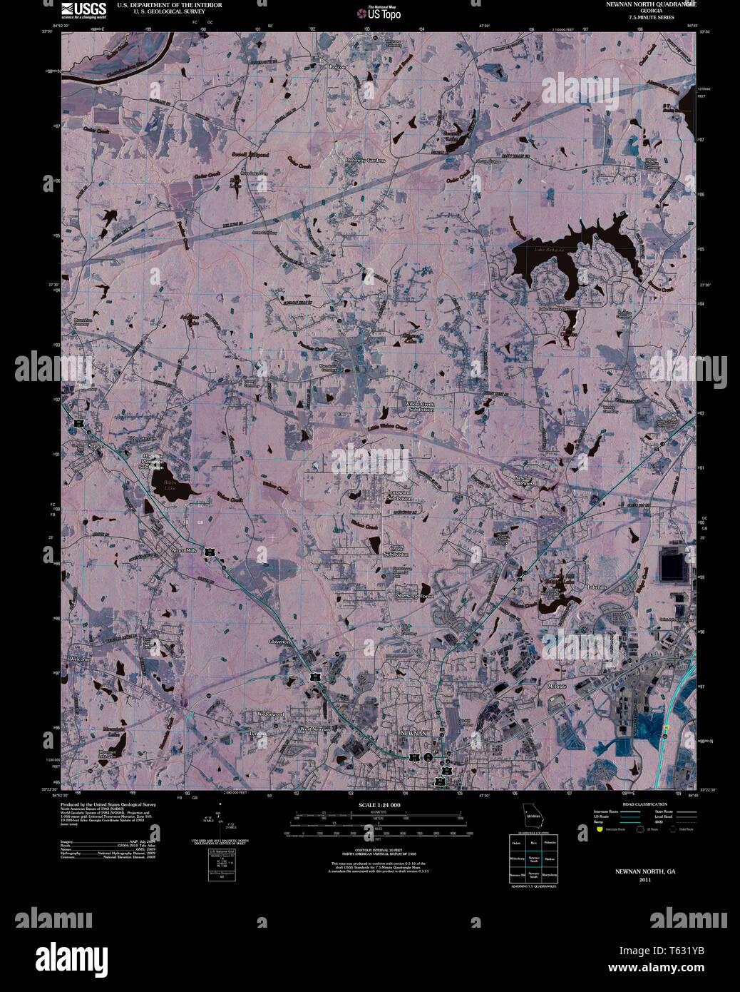 Newnan georgia map hi-res stock photography and images - Alamy