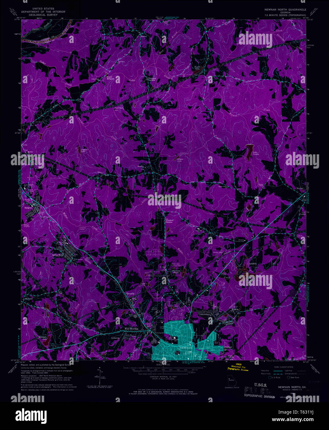 Newnan georgia map hi-res stock photography and images - Alamy