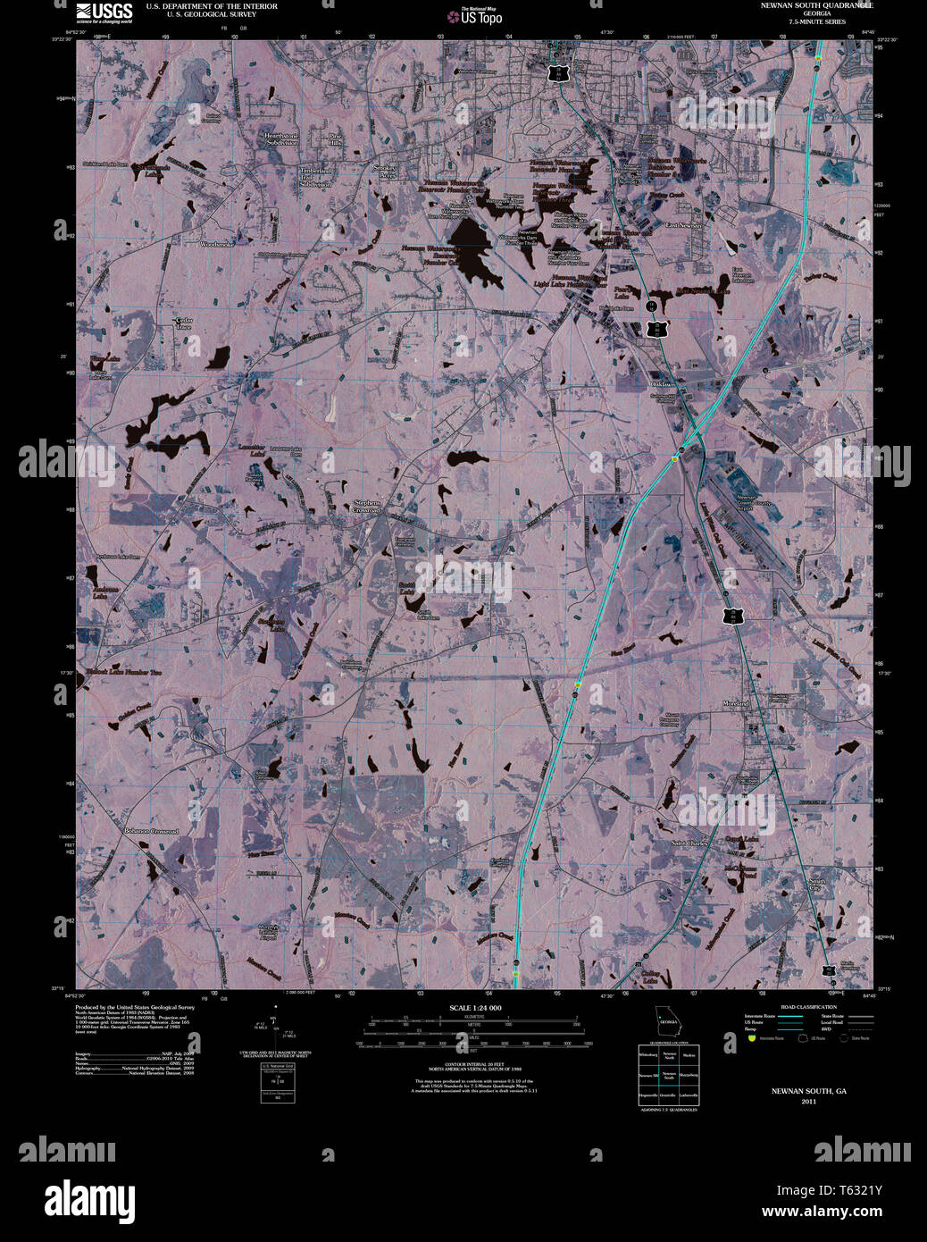 Map of newnan hi-res stock photography and images - Alamy